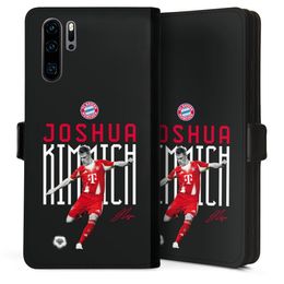 DeinDesign Huawei P30 Pro Handy Klapph&uuml;lle Handyh&uuml;lle aus Kunst Leder schwarz Flip Case Official Licensed Product Fc Bayern M&uuml;nchen Kimmich Sideflip mit langer 