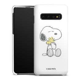 DeinDesign Galaxy S10 Handy Premium Case Smartphone Handyh&uuml;lle Schutzh&uuml;lle gl&auml;nzend Snoopy Love Peanuts Premium Case