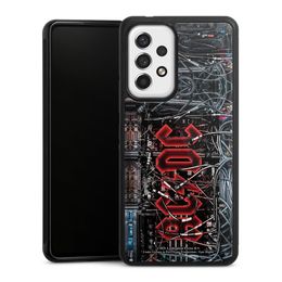 DeinDesign Galaxy A53 5G Handy Gallery Case Handyh&uuml;lle 9H Geh&auml;rtetes Glas R&uuml;ckseite H&uuml;lle Merchandise Acdc Official Licensed Product Gallery Case