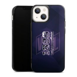 DeinDesign iPhone 13 Mini Handy Slim Case extra d&uuml;nn Silikon Handyh&uuml;lle schwarz H&uuml;lle Vfl Osnabr&uuml;ck Sports Official Licensed Product Silikon Slim Case