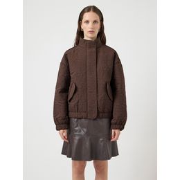 Y.A.S Damen Blouson "YASFIPURA LS QUILTED JACKET S. NOOS"chocolate braun, Gr. 44, unifarben, Web, Obermaterial: 100% Polyester, Jacken, Kunstfaser,