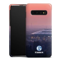 DeinDesign Galaxy S10 Handy Premium Case Smartphone Handyh&uuml;lle Schutzh&uuml;lle gl&auml;nzend Fc Schalke 04 Official Licensed Product Stadium Premium Case