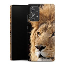 DeinDesign Galaxy A52s 5G Handy Premium Case Smartphone Handyh&uuml;lle Schutzh&uuml;lle matt Jungle Photography Lion Premium Case