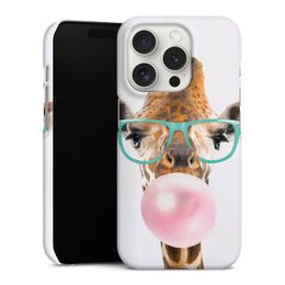 DeinDesign iPhone 15 Pro Handy Premium Case Smartphone Handyh&uuml;lle Schutzh&uuml;lle matt Giraffe Animals Glasses Premium Case