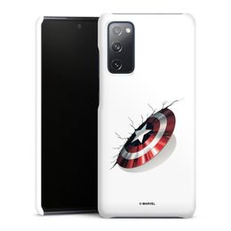 DeinDesign Galaxy S20 FE Handy Premium Case Smartphone Handyh&uuml;lle Schutzh&uuml;lle gl&auml;nzend Captain America Marvel Official Licensed Product Premium Case