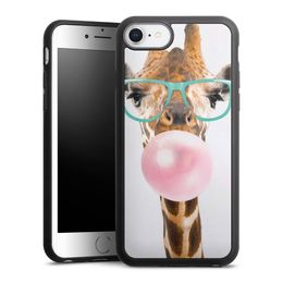 DeinDesign iPhone SE (2020) Handy Gallery Case Handyh&uuml;lle 9H Geh&auml;rtetes Glas R&uuml;ckseite H&uuml;lle Glasses Giraffe Animals Gallery Case