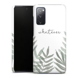 DeinDesign Galaxy S20 FE Handy Premium Case Smartphone Handyh&uuml;lle Schutzh&uuml;lle gl&auml;nzend Jungle Palm Tree Water Colour Premium Case