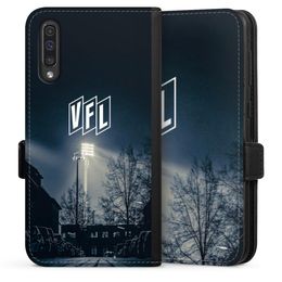 DeinDesign Galaxy A50 Handy Klapph&uuml;lle Handyh&uuml;lle aus Kunst Leder schwarz Flip Case Soccer Vfl Osnabr&uuml;ck Official Licensed Product Sideflip mit Lasche