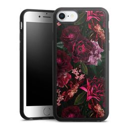 DeinDesign iPhone SE (2020) Handy Gallery Case Handyh&uuml;lle 9H Geh&auml;rtetes Glas R&uuml;ckseite H&uuml;lle Blossom Flowers Rose Gallery Case