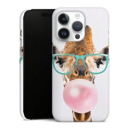 DeinDesign iPhone 14 Pro Handy Premium Case Smartphone Handyh&uuml;lle Schutzh&uuml;lle matt Giraffe Animals Glasses Premium Case