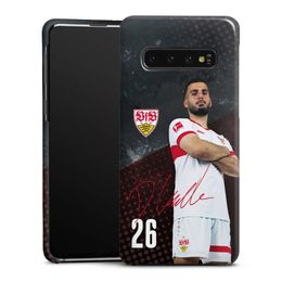 DeinDesign Galaxy S10 Handy Premium Case Smartphone Handyh&uuml;lle Schutzh&uuml;lle gl&auml;nzend Official Licensed Product Deniz Undav Vfb Stuttgart Premium Case