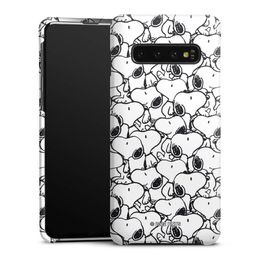 DeinDesign Galaxy S10 Handy Premium Case Smartphone Handyh&uuml;lle Schutzh&uuml;lle gl&auml;nzend Peanuts Snoopy Muster Premium Case