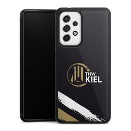 DeinDesign Galaxy A53 5G Handy Gallery Case Handyh&uuml;lle 9H Geh&auml;rtetes Glas R&uuml;ckseite H&uuml;lle Logo Handball Thw Kiel Gallery Case