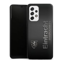 DeinDesign Galaxy A33 5G Handy Slim Case extra d&uuml;nn Silikon Handyh&uuml;lle schwarz H&uuml;lle Eintracht Braunschweig Logo Official Licensed Product Silikon Slim Case