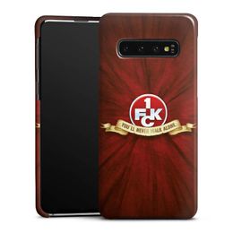 DeinDesign Galaxy S10 Handy Premium Case Smartphone Handyh&uuml;lle Schutzh&uuml;lle gl&auml;nzend Logo Official Licensed Product 1. Fc Kaiserslautern Premium Case
