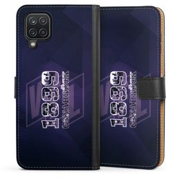 DeinDesign Galaxy A12 Handy Klapph&uuml;lle Handyh&uuml;lle aus Kunst Leder schwarz Flip Case Official Licensed Product Vfl Osnabr&uuml;ck Sports Sideflip mit langer Lasche