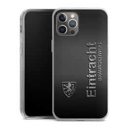 DeinDesign iPhone 12 Pro Max Handy Silikon H&uuml;lle Case transparent Handyh&uuml;lle Logo Eintracht Braunschweig Official Licensed Product Silikon Case