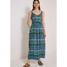 Cecil Damen Maxikleidurban dunkelblau, Gr. S, gemustert, Stoff, 100% Viskose, Kleider, mit allover Print