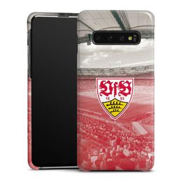 DeinDesign Galaxy S10 Handy Premium Case Smartphone Handyh&uuml;lle Schutzh&uuml;lle gl&auml;nzend Stadium Vfb Stuttgart Official Licensed Product Premium Case