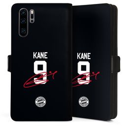DeinDesign Huawei P30 Pro Handy Klapph&uuml;lle Handyh&uuml;lle aus Kunst Leder schwarz Flip Case Fc Bayern M&uuml;nchen Harry Kane Jersey Sideflip mit langer Lasche