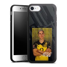 DeinDesign iPhone SE (2020) Handy Gallery Case Handyh&uuml;lle 9H Geh&auml;rtetes Glas R&uuml;ckseite H&uuml;lle Nico Schlotterbeck Borussia Dortmund Bvb Gallery Case