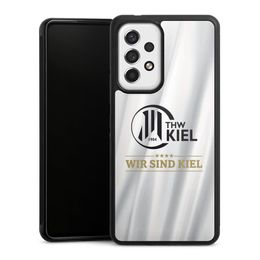 DeinDesign Galaxy A53 5G Handy Gallery Case Handyh&uuml;lle 9H Geh&auml;rtetes Glas R&uuml;ckseite H&uuml;lle Thw Kiel Handball Official Licensed Product Gallery Case