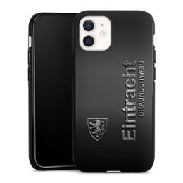 DeinDesign iPhone 12 Handy Silikon H&uuml;lle Case schwarz Handyh&uuml;lle Logo Eintracht Braunschweig Official Licensed Product