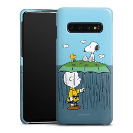 DeinDesign Galaxy S10 Handy Premium Case Smartphone Handyh&uuml;lle Schutzh&uuml;lle gl&auml;nzend Peanuts Children Snoopy Premium Case