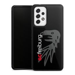 DeinDesign Galaxy A53 5G Handy Gallery Case Handyh&uuml;lle 9H Geh&auml;rtetes Glas R&uuml;ckseite H&uuml;lle Sc Freiburg Logo Official Licensed Product Gallery Case
