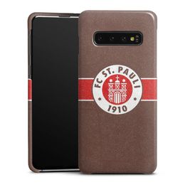 DeinDesign Galaxy S10 Handy Premium Case Smartphone Handyh&uuml;lle Schutzh&uuml;lle gl&auml;nzend Fc St. Pauli Logo Official Licensed Product Premium Case
