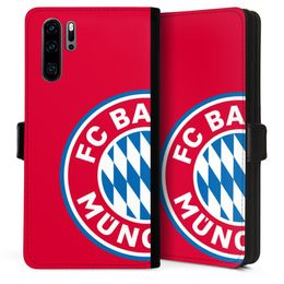 DeinDesign Huawei P30 Pro Handy Klapph&uuml;lle Handyh&uuml;lle aus Kunst Leder schwarz Flip Case Official Licensed Product Fcb Fc Bayern M&uuml;nchen Sideflip mit langer 