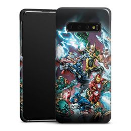 DeinDesign Galaxy S10 Handy Premium Case Smartphone Handyh&uuml;lle Schutzh&uuml;lle gl&auml;nzend Avengers Marvel Comic Premium Case