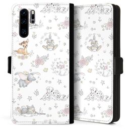 DeinDesign Huawei P30 Pro Handy Klapph&uuml;lle Handyh&uuml;lle aus Kunst Leder schwarz Flip Case Disney Dumbo Bambi Sideflip mit langer Lasche