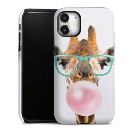 DeinDesign iPhone 11 Handy Panzer Handyh&uuml;lle robuste Outdoor H&uuml;lle Schutzh&uuml;lle matt Glasses Giraffe Animals Tough Case