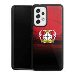 DeinDesign Galaxy A53 5G Handy Gallery Case Handyh&uuml;lle 9H Geh&auml;rtetes Glas R&uuml;ckseite H&uuml;lle Official Licensed Product Stadium Bayer 04 Leverkusen Gallery Case