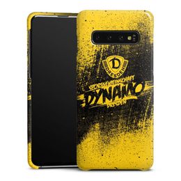 DeinDesign Galaxy S10 Handy Premium Case Smartphone Handyh&uuml;lle Schutzh&uuml;lle gl&auml;nzend Logo Official Licensed Product Sg Dynamo Dresden Premium Case