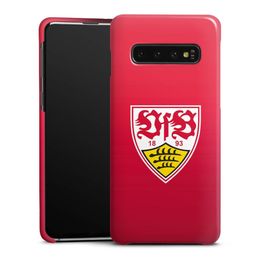 DeinDesign Galaxy S10 Handy Premium Case Smartphone Handyh&uuml;lle Schutzh&uuml;lle gl&auml;nzend Logo Official Licensed Product Vfb Stuttgart Premium Case