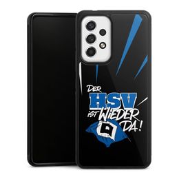 DeinDesign Galaxy A53 5G Handy Gallery Case Handyh&uuml;lle 9H Geh&auml;rtetes Glas R&uuml;ckseite H&uuml;lle Hamburger Sv Ascent Hsv Gallery Case