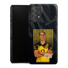 DeinDesign Galaxy A52s 5G Handy Premium Case Smartphone Handyh&uuml;lle Schutzh&uuml;lle gl&auml;nzend Bvb Nico Schlotterbeck Borussia Dortmund Premium Case