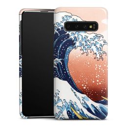 DeinDesign Galaxy S10 Handy Premium Case Smartphone Handyh&uuml;lle Schutzh&uuml;lle gl&auml;nzend Die Gro&szlig;e Welle Vor Kanagawa Japan Art Premium Case