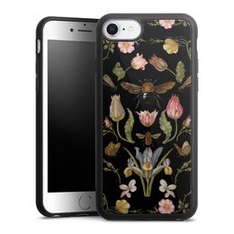 DeinDesign iPhone SE (2020) Handy Gallery Case Handyh&uuml;lle 9H Geh&auml;rtetes Glas R&uuml;ckseite H&uuml;lle Bee Blossom Flower Wreath Gallery Case