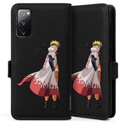 DeinDesign Galaxy S20 Handy Klapph&uuml;lle Handyh&uuml;lle aus Kunst Leder schwarz Flip Case Sensei Naruto Shippuden Hokage Sideflip mit Lasche