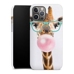 DeinDesign iPhone 12 Pro Max Handy Premium Case Smartphone Handyh&uuml;lle Schutzh&uuml;lle matt Giraffe Animals Glasses Premium Case