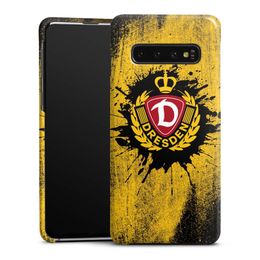 DeinDesign Galaxy S10 Handy Premium Case Smartphone Handyh&uuml;lle Schutzh&uuml;lle gl&auml;nzend Official Licensed Product Soccer Sg Dynamo Dresden Premium Case