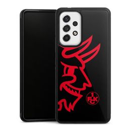 DeinDesign Galaxy A53 5G Handy Gallery Case Handyh&uuml;lle 9H Geh&auml;rtetes Glas R&uuml;ckseite H&uuml;lle 1. Fc Kaiserslautern Official Licensed Product Logo Gallery Case