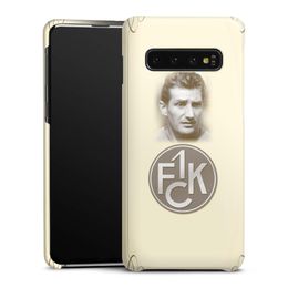 DeinDesign Galaxy S10 Handy Premium Case Smartphone Handyh&uuml;lle Schutzh&uuml;lle gl&auml;nzend 1. Fc Kaiserslautern Fritz Walter Logo Premium Case