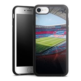 DeinDesign iPhone SE (2020) Handy Gallery Case Handyh&uuml;lle 9H Geh&auml;rtetes Glas R&uuml;ckseite H&uuml;lle Fc Bayern M&uuml;nchen Stadium Fcb Gallery Case