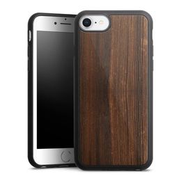 DeinDesign iPhone SE (2020) Handy Gallery Case Handyh&uuml;lle 9H Geh&auml;rtetes Glas R&uuml;ckseite H&uuml;lle Nut Tree Wood Wooden Look Gallery Case