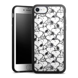 DeinDesign iPhone SE (2020) Handy Gallery Case Handyh&uuml;lle 9H Geh&auml;rtetes Glas R&uuml;ckseite H&uuml;lle Muster Snoopy Peanuts Gallery Case