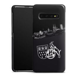 DeinDesign Galaxy S10 Handy Premium Case Smartphone Handyh&uuml;lle Schutzh&uuml;lle gl&auml;nzend Skyline Official Licensed Product 1. Fc K&ouml;ln Premium Case